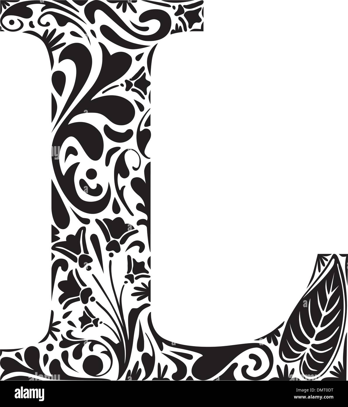 Floral Font Letter L Stockfotos & Floral Font Letter L Bilder - Alamy