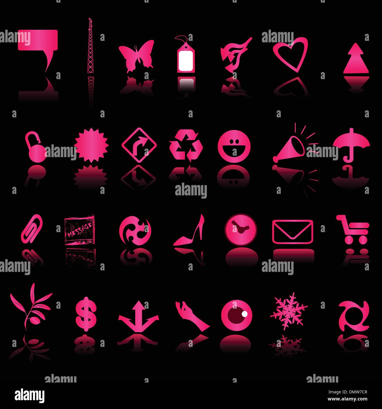 Symbole rosa Stock-Vektorgrafiken kaufen - Alamy