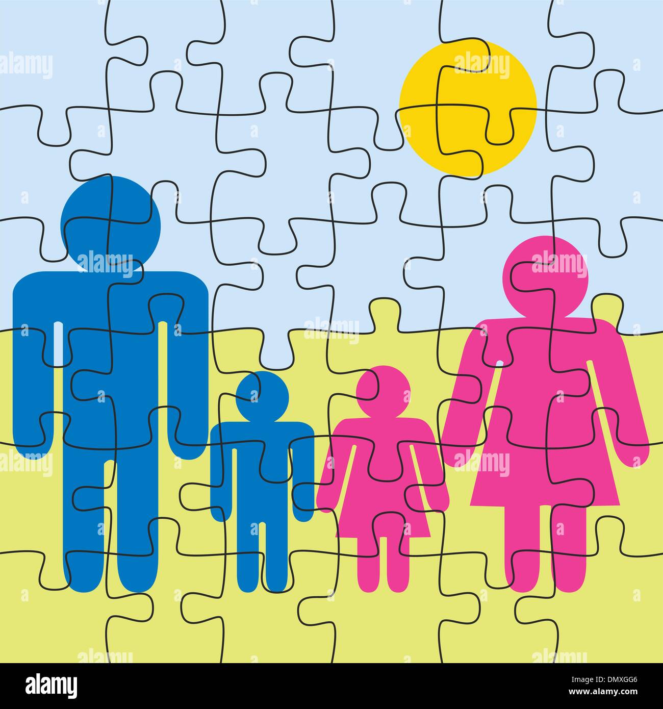 Paar puzzle Stock-Vektorgrafiken kaufen - Alamy