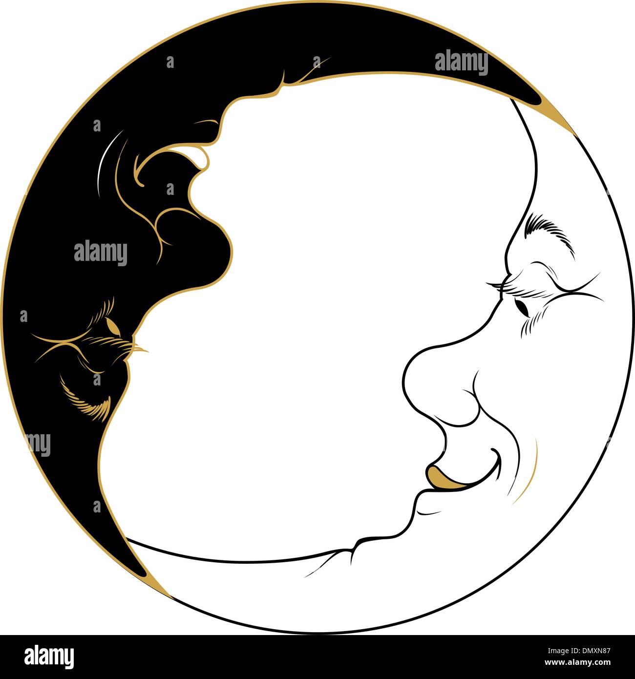 Mond gesicht Stock-Vektorgrafiken kaufen - Alamy