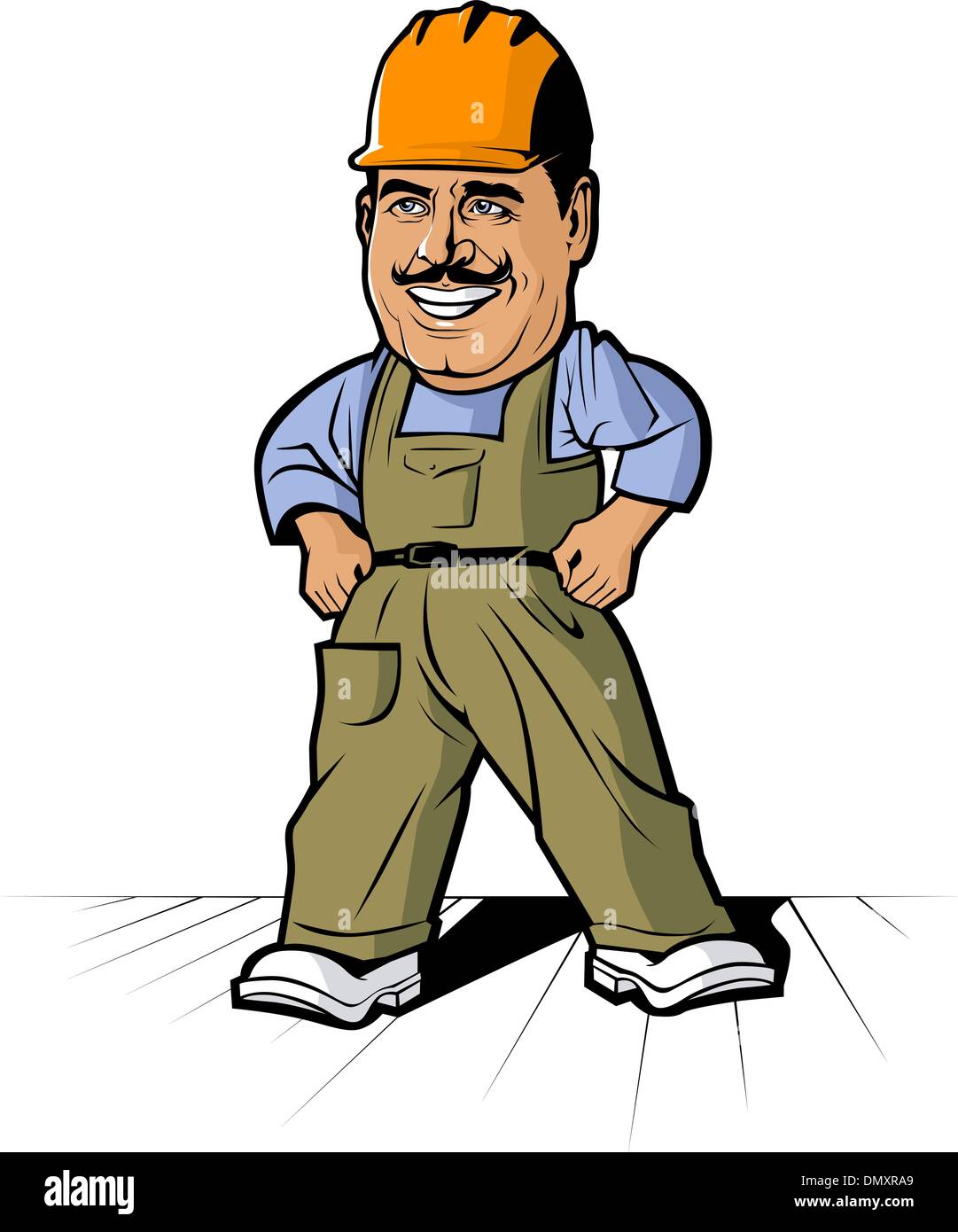 Builder construction engineer cartoon -Fotos und -Bildmaterial in hoher ...