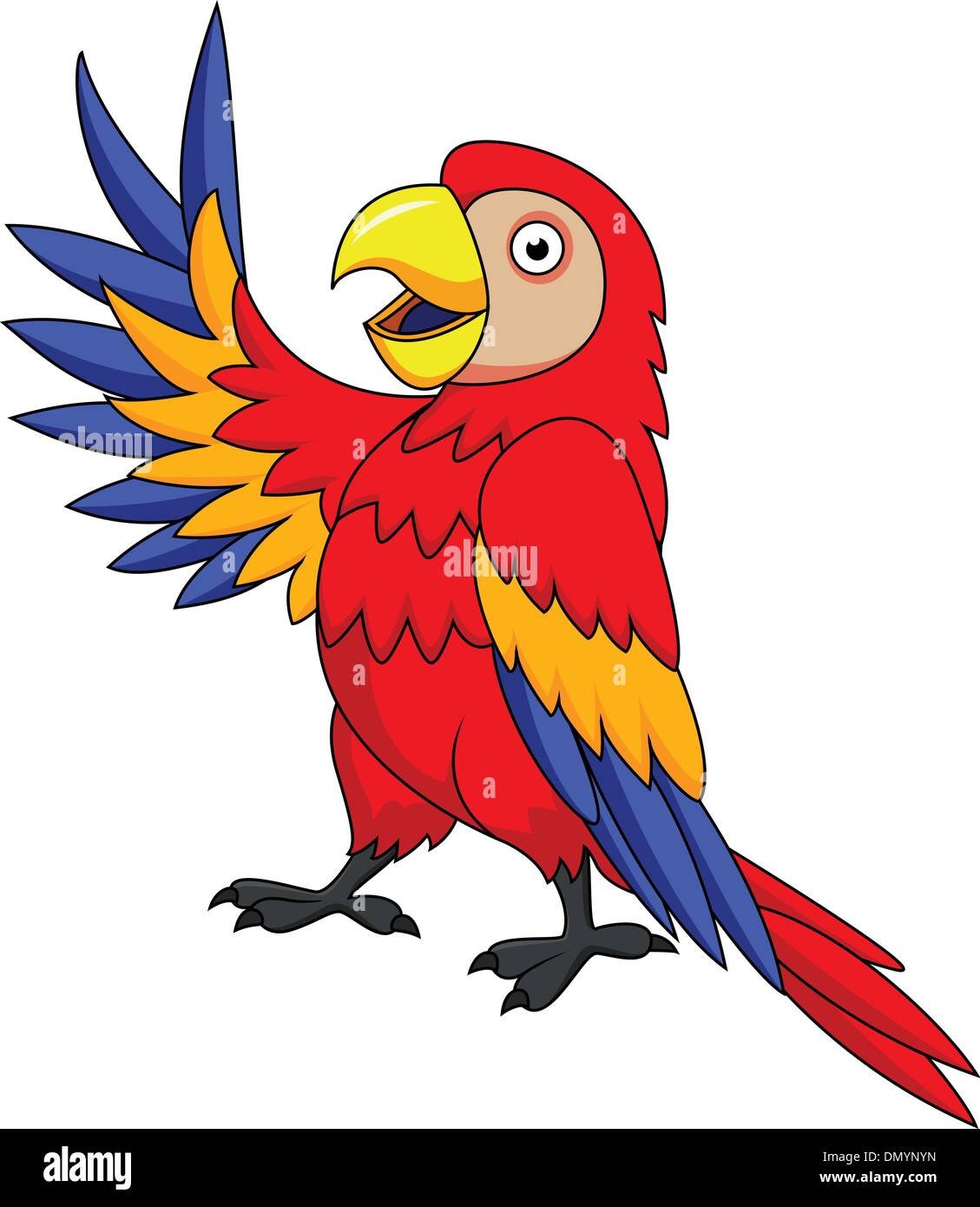 Cartoon red parrot bird character -Fotos und -Bildmaterial in hoher ...