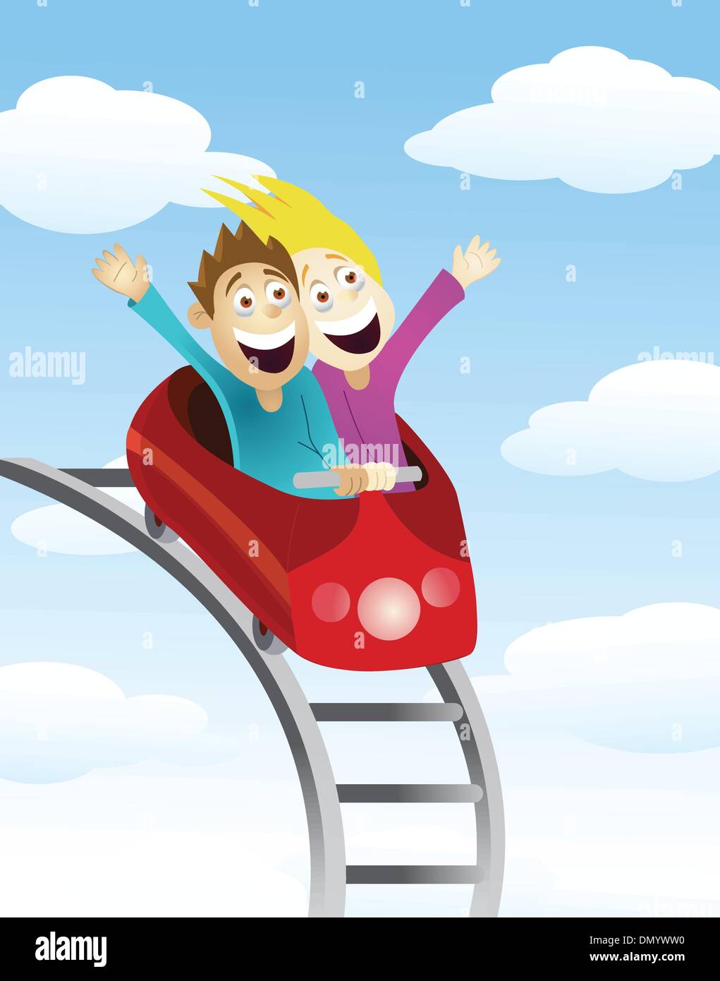 Roller coaster scream Stock-Vektorgrafiken kaufen - Alamy