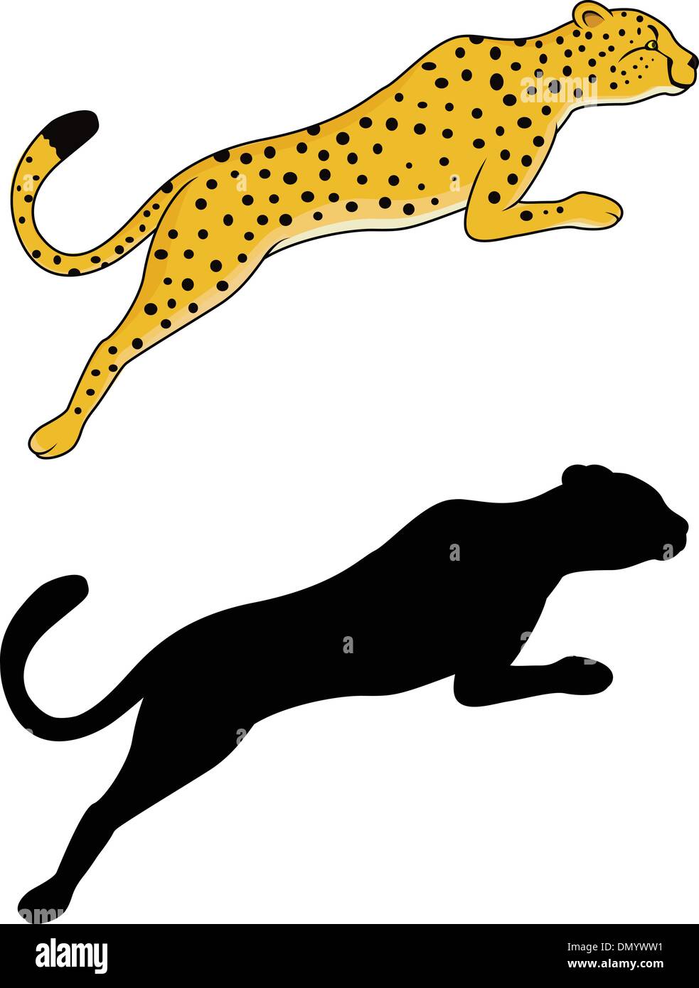 Springender leopard Stock-Vektorgrafiken kaufen - Alamy