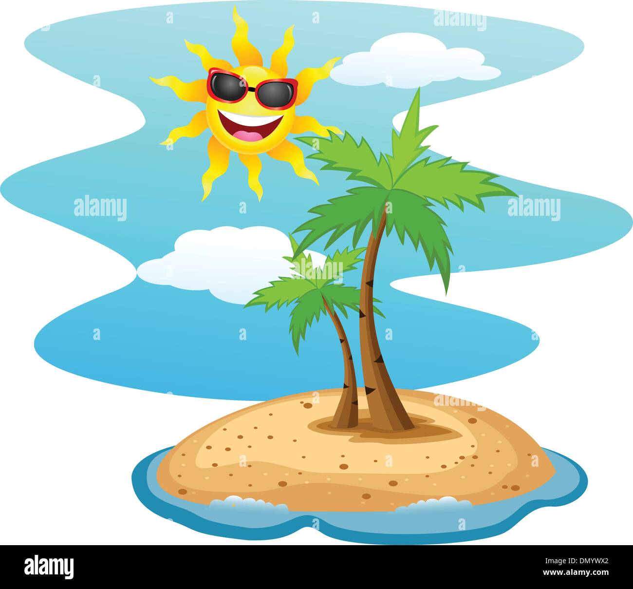 Glückliche insel Stock-Vektorgrafiken kaufen - Alamy