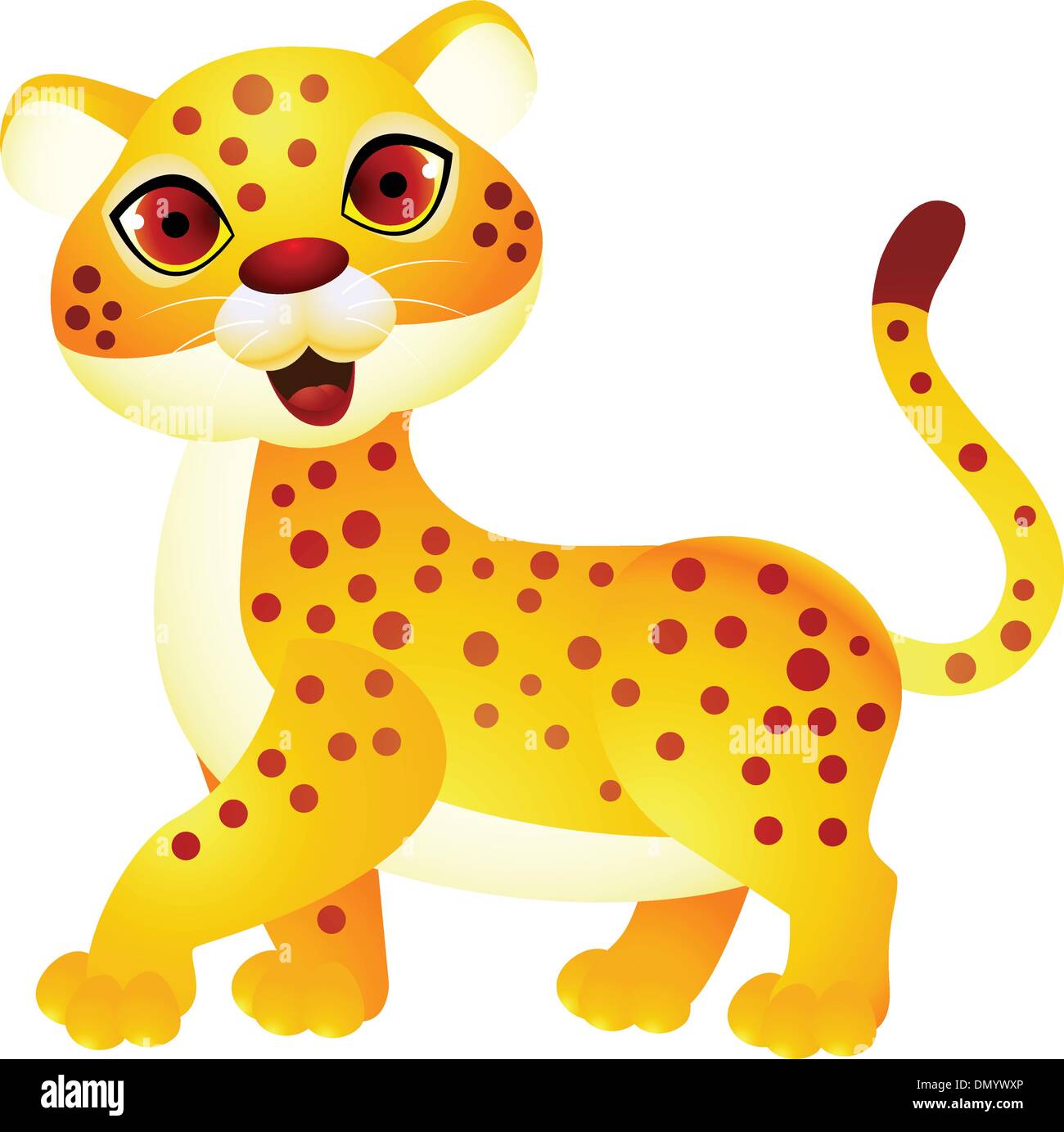 Lustige Gepard cartoon Stock-Vektorgrafik - Alamy