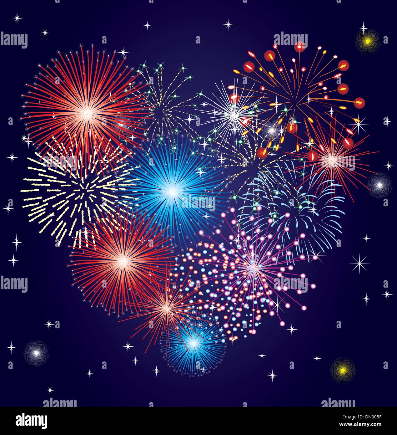 Decorative firework Stock-Vektorgrafiken kaufen - Alamy