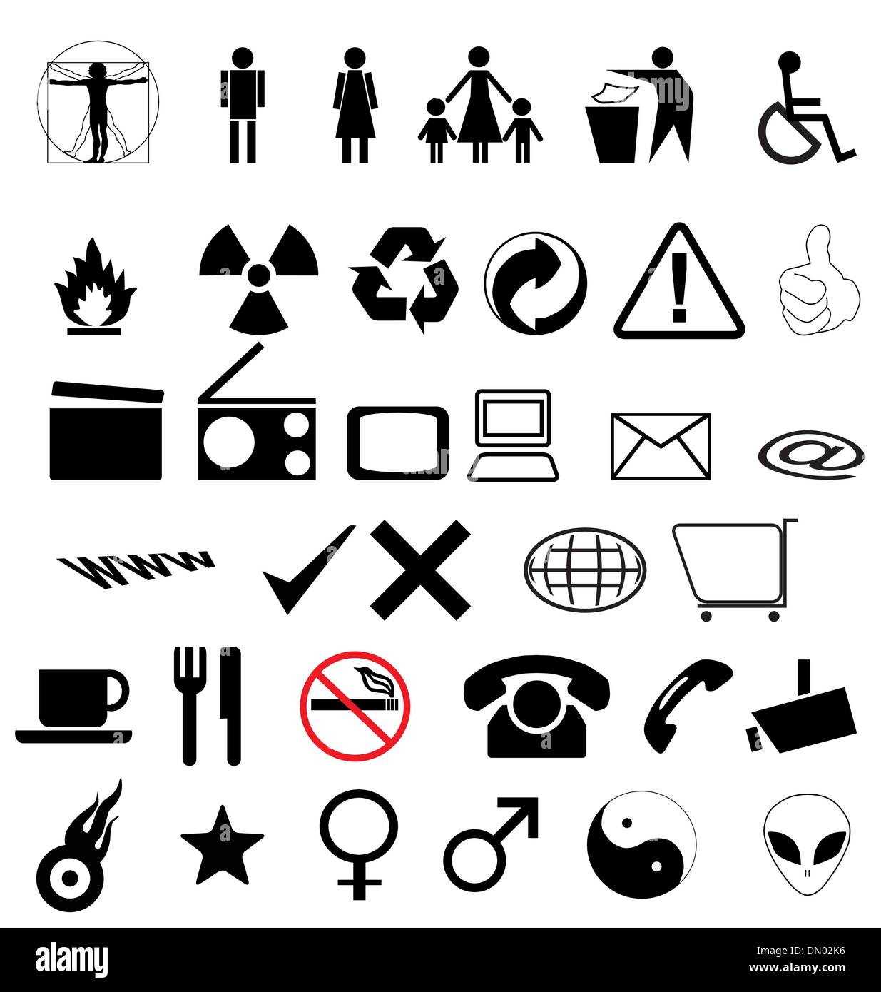 Viele symbole Stock-Vektorgrafiken kaufen - Alamy