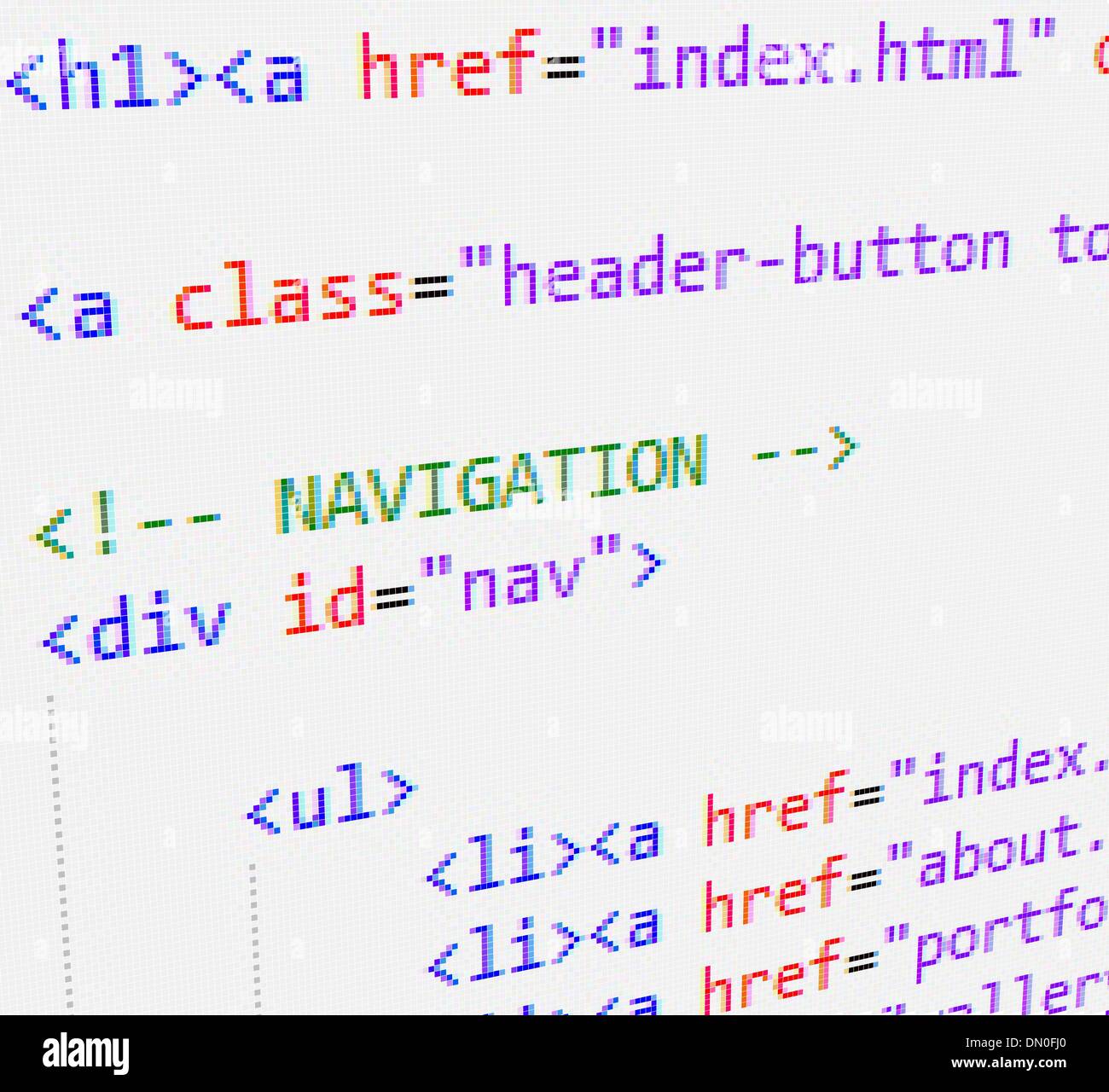 Css code Stock-Vektorgrafiken kaufen - Alamy