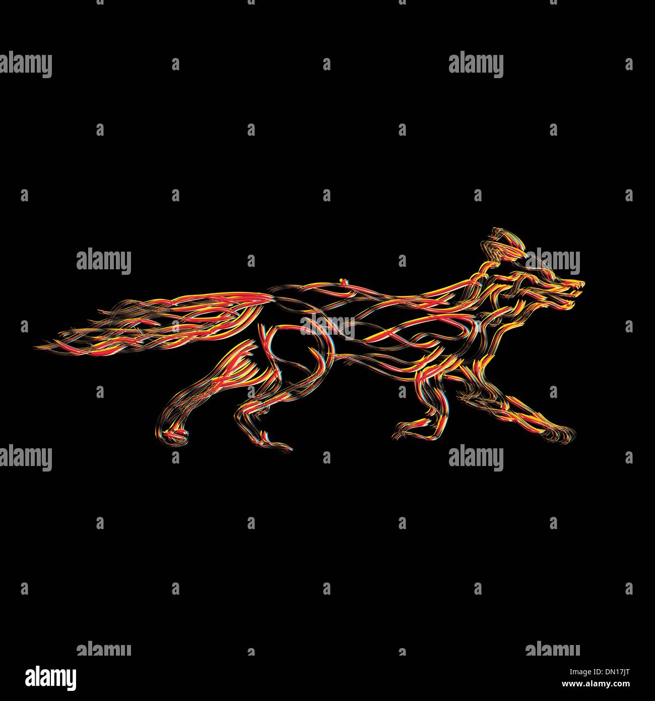 Fondo negro zorro Stock-Vektorgrafiken kaufen - Alamy