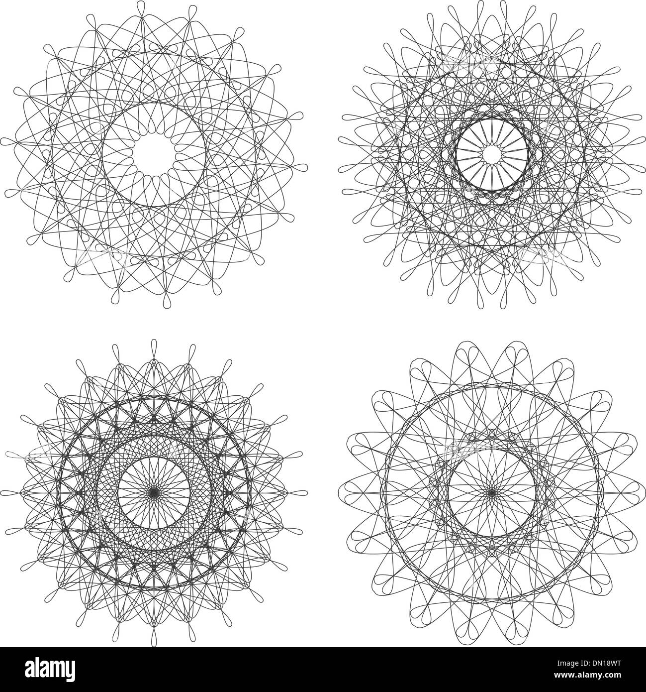 Schwarze rosetten Stock-Vektorgrafiken kaufen - Alamy