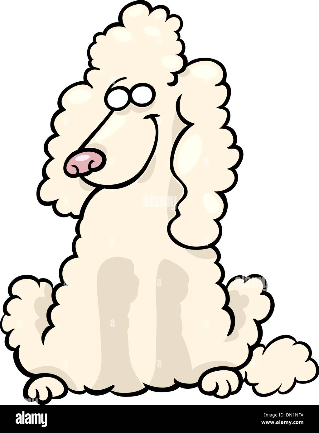 Pudel Hund Cartoon illustration Stock-Vektorgrafik - Alamy