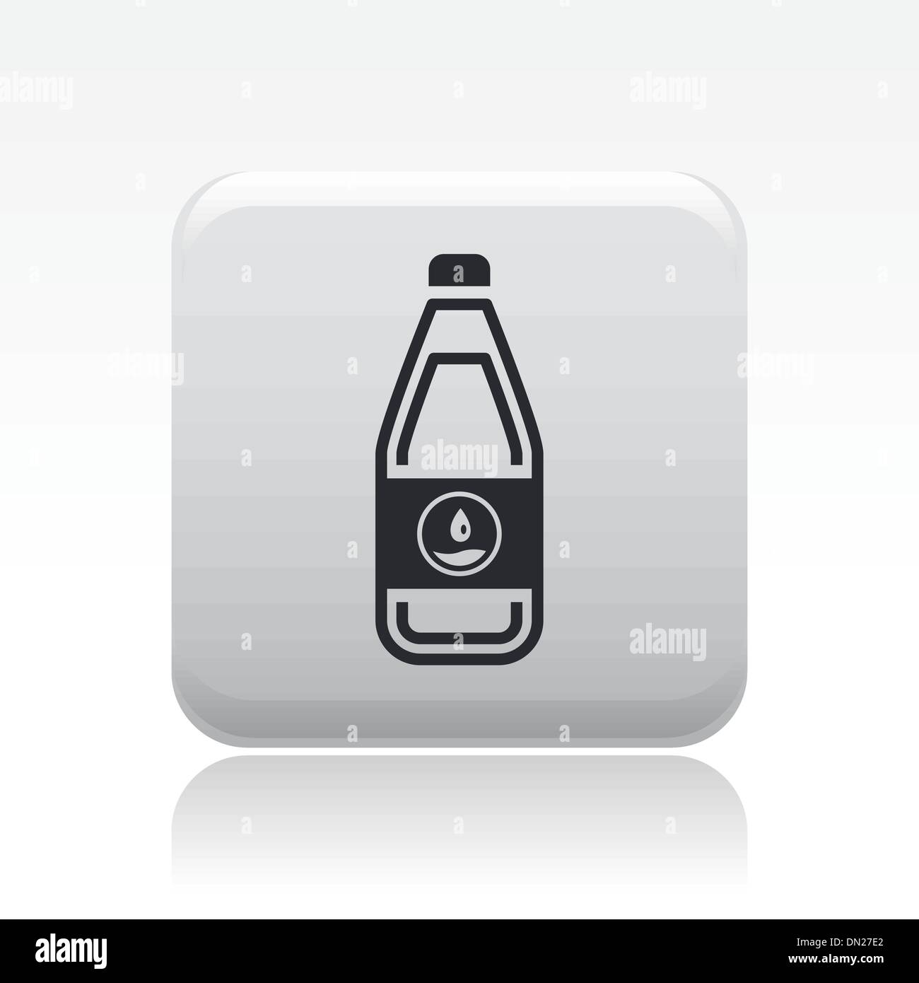 Vektor-Illustration der einzelnen Flasche Wasser-Symbol Stock ...