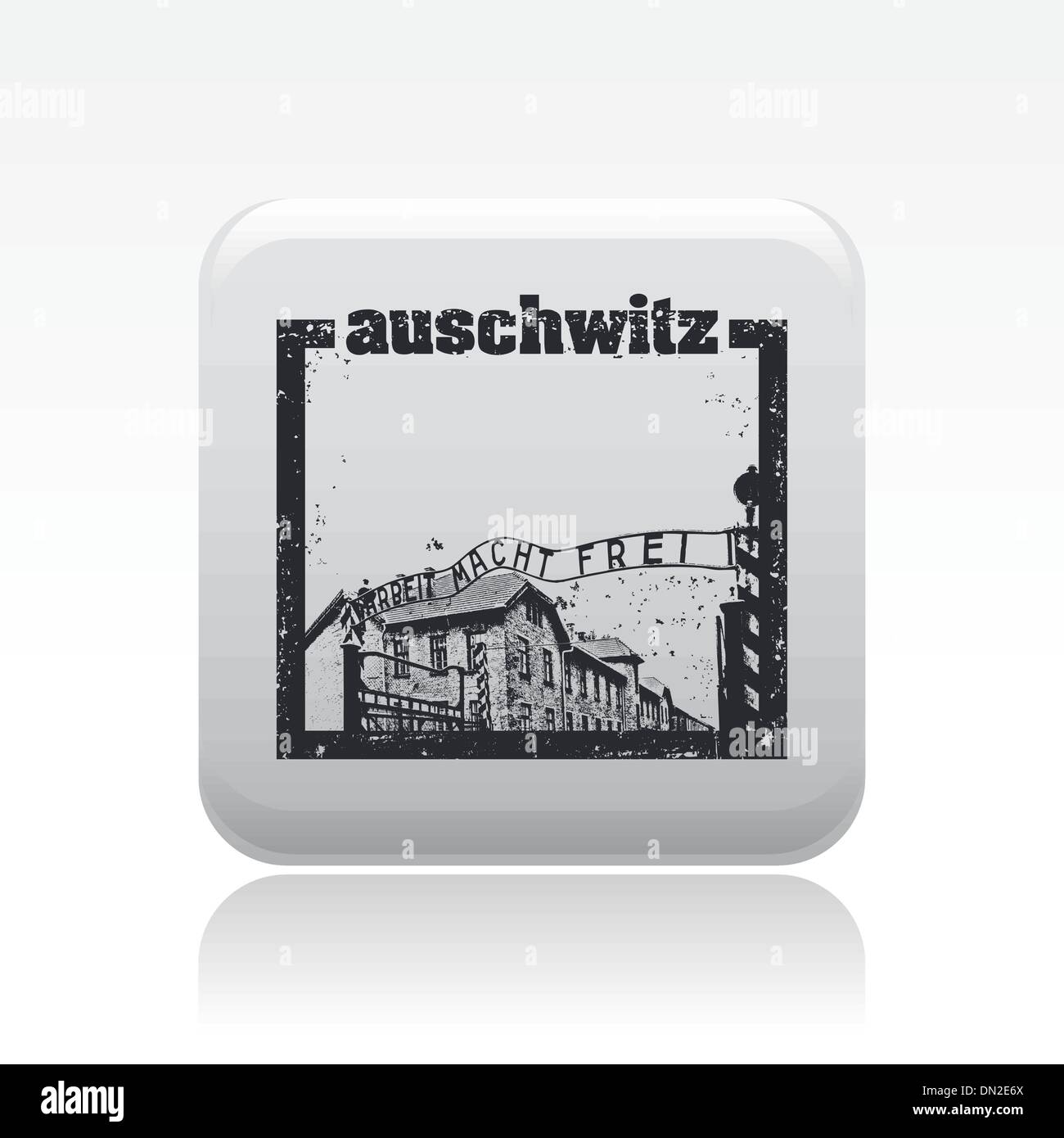 Vektor-Illustration der einzelnen Auschwitz-Symbol Stock-Vektorgrafik ...