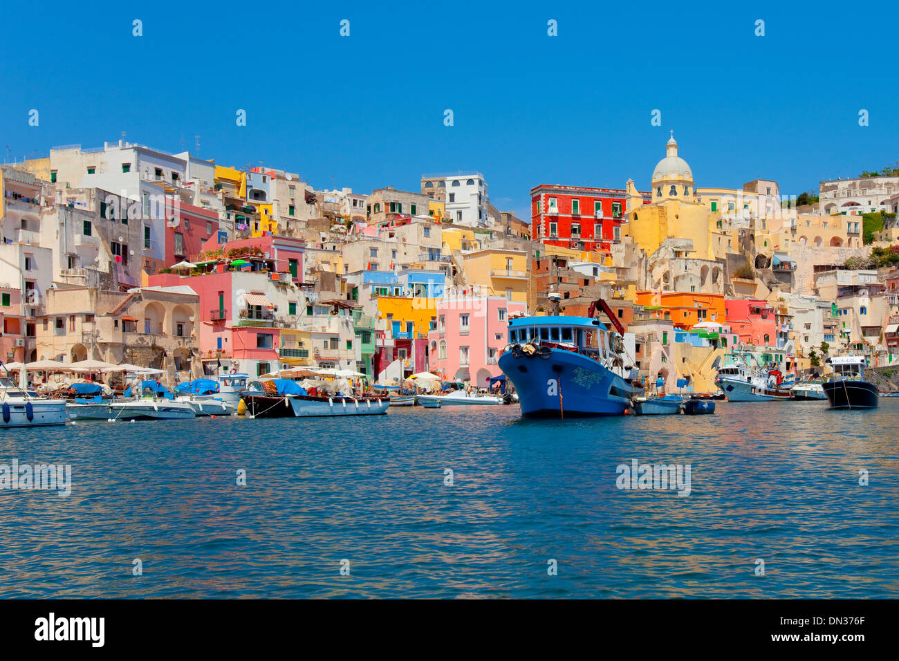 Marina Corricella, Insel Procida, Neapel, Kampanien, Italien ...