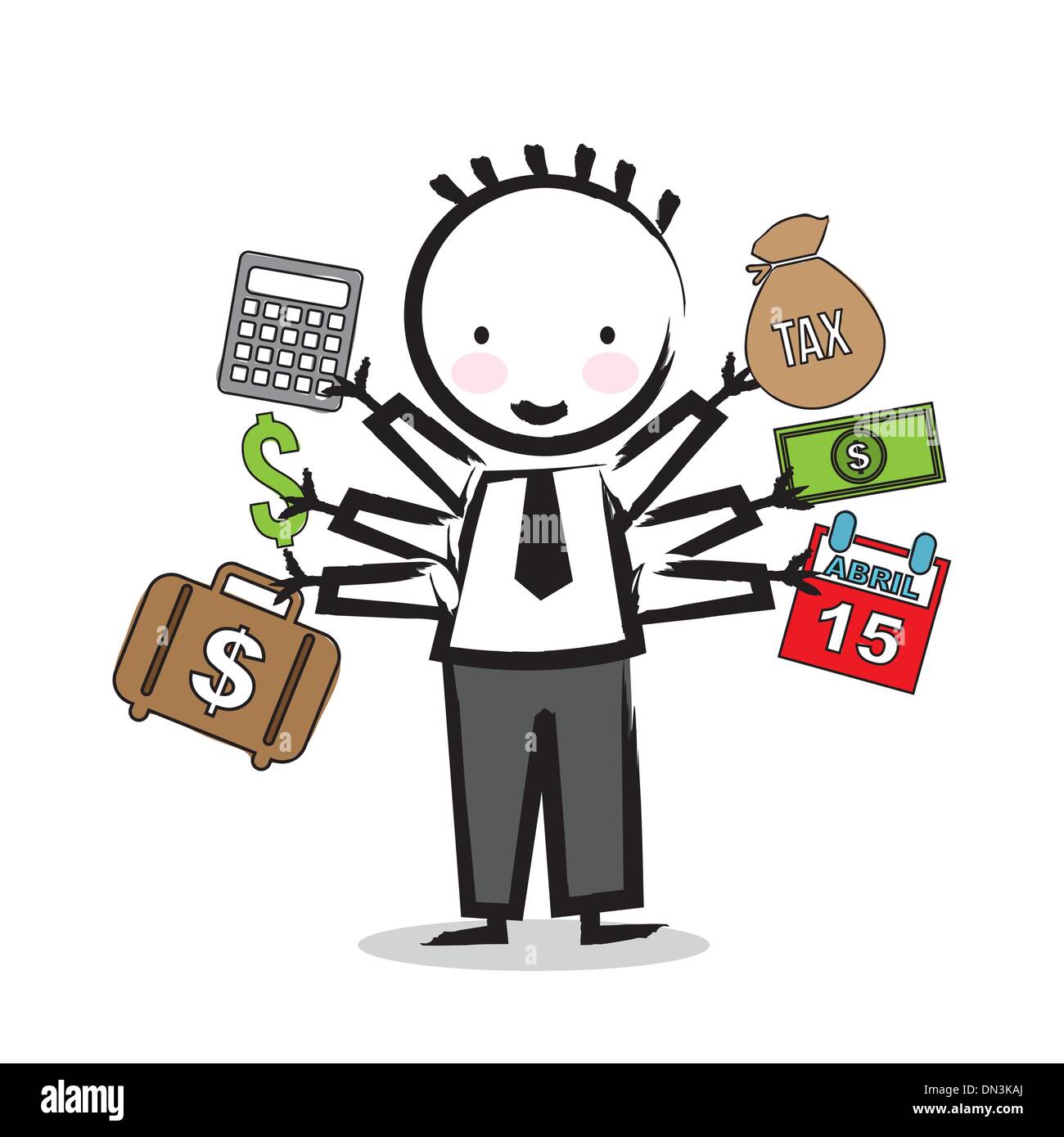 Steuer cartoon Stock-Vektorgrafiken kaufen - Alamy