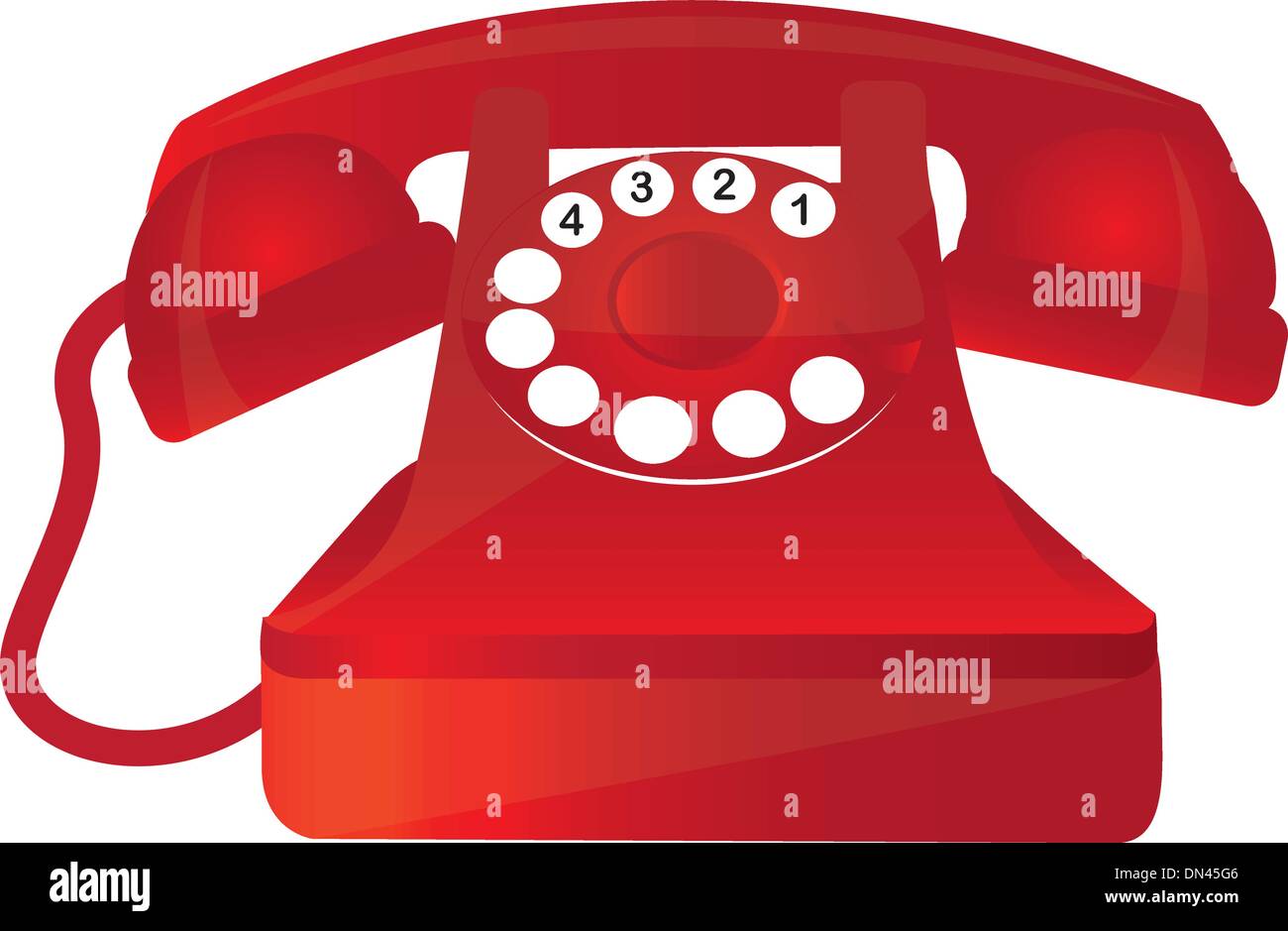 Roter retro telefonhörer Stock-Vektorgrafiken kaufen - Alamy