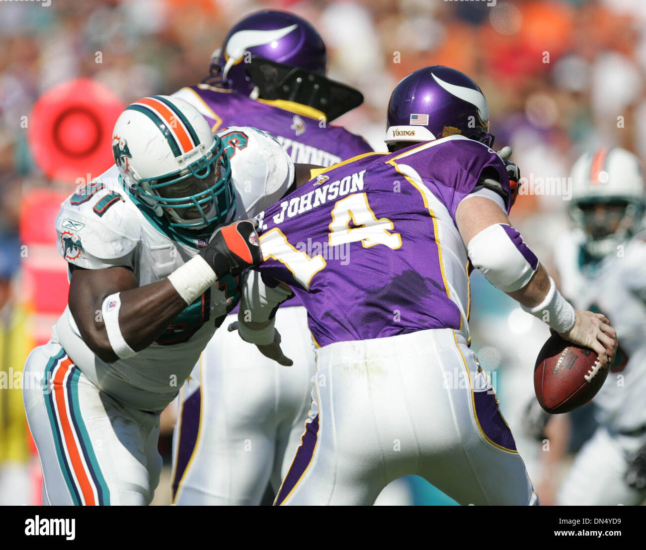 19. November 2006; Miami Gardens, FL, USA; Die Minnesota Vikings spielen gegen die Miami ...