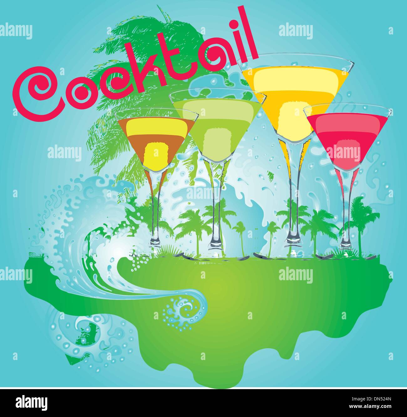 Cola strand Stock-Vektorgrafiken kaufen - Alamy