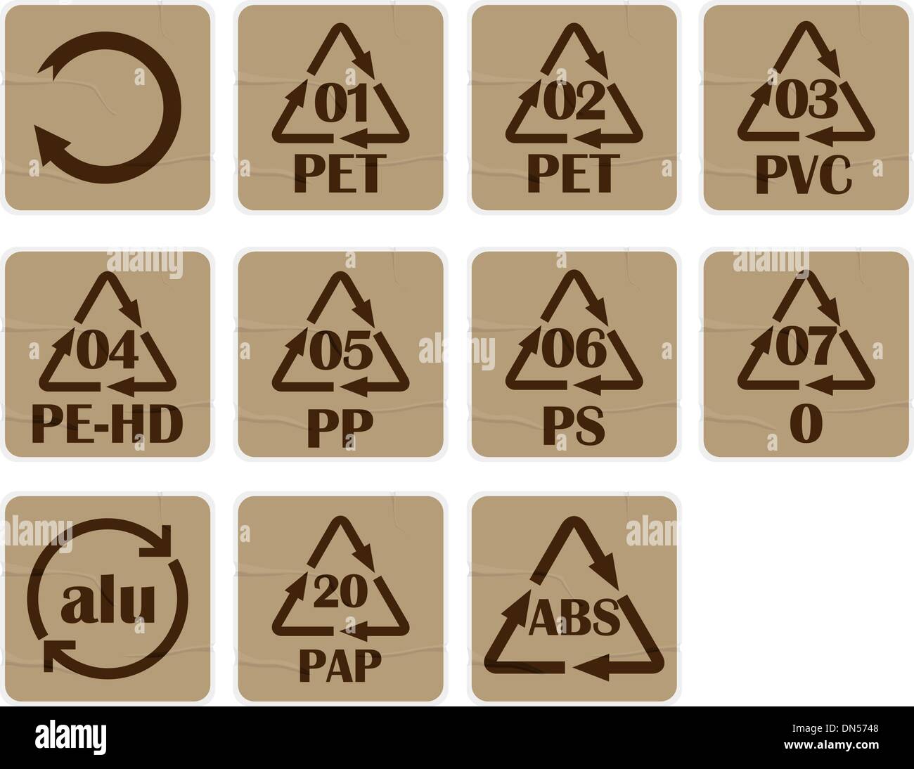 Recycling code Stock-Vektorgrafiken kaufen - Alamy