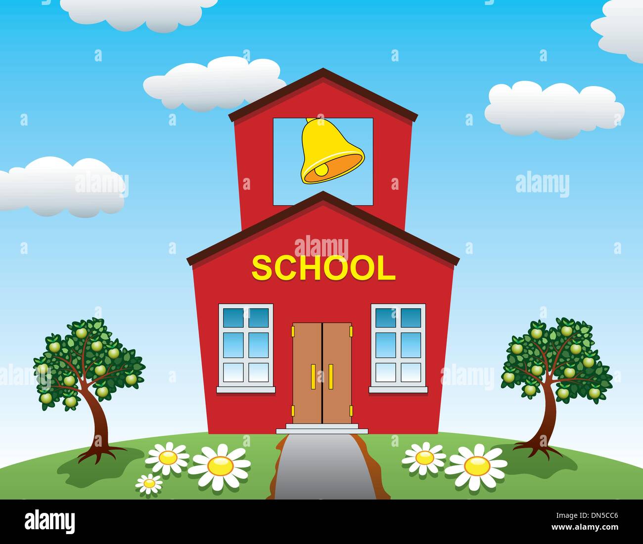 Roter apfelturm Stock-Vektorgrafiken kaufen - Alamy