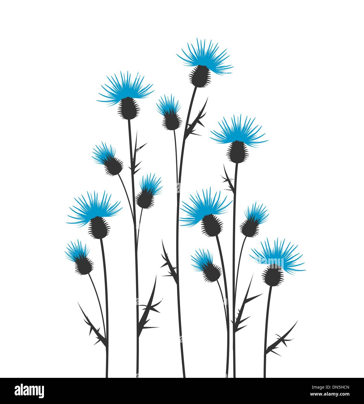 Distel silhouette Stock-Vektorgrafiken kaufen - Alamy