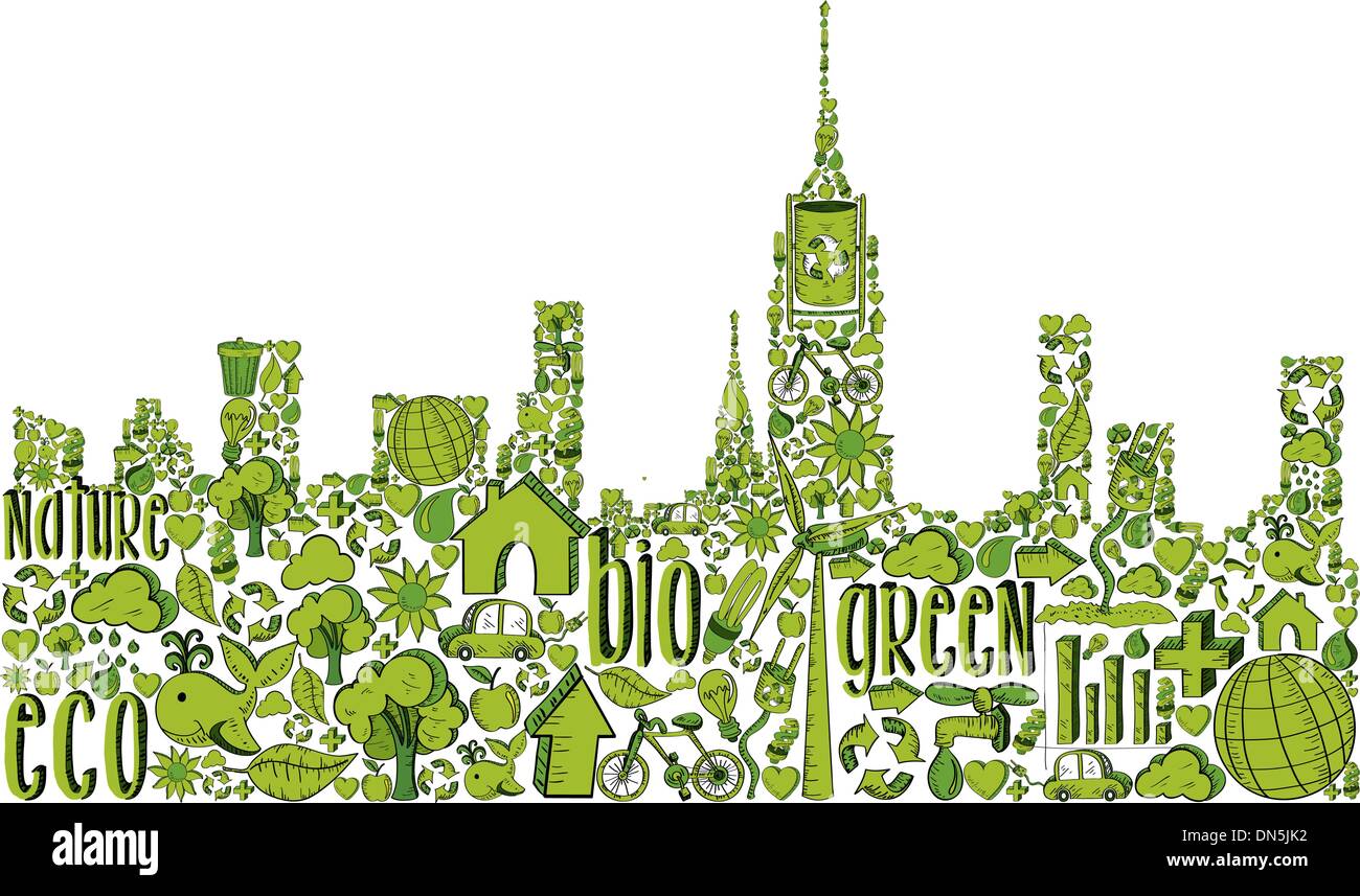 Green silhouette Stock-Vektorgrafiken kaufen - Alamy