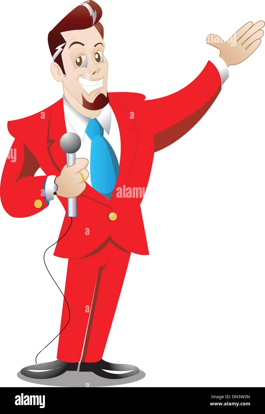 Beispiel für ein Anker TV-Moderatorin Stock-Vektorgrafik - Alamy