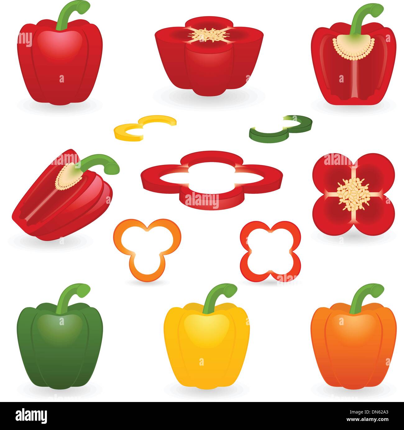 Harvesting peppers Stock-Vektorgrafiken kaufen - Alamy