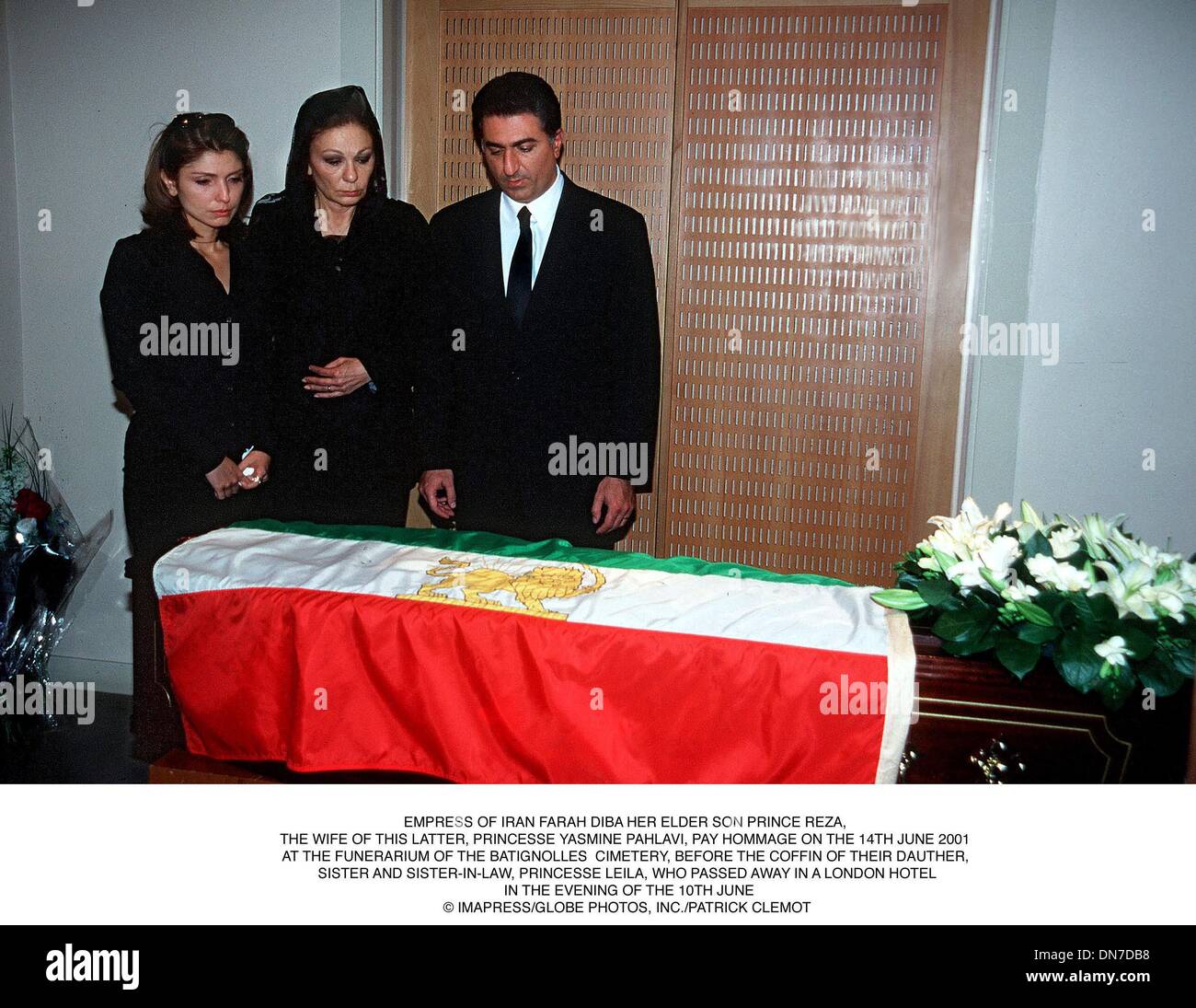 18. Juni 2001 - Kaiserin des IRAN FARAH DIBA ihr älterer Sohn Prinz ...