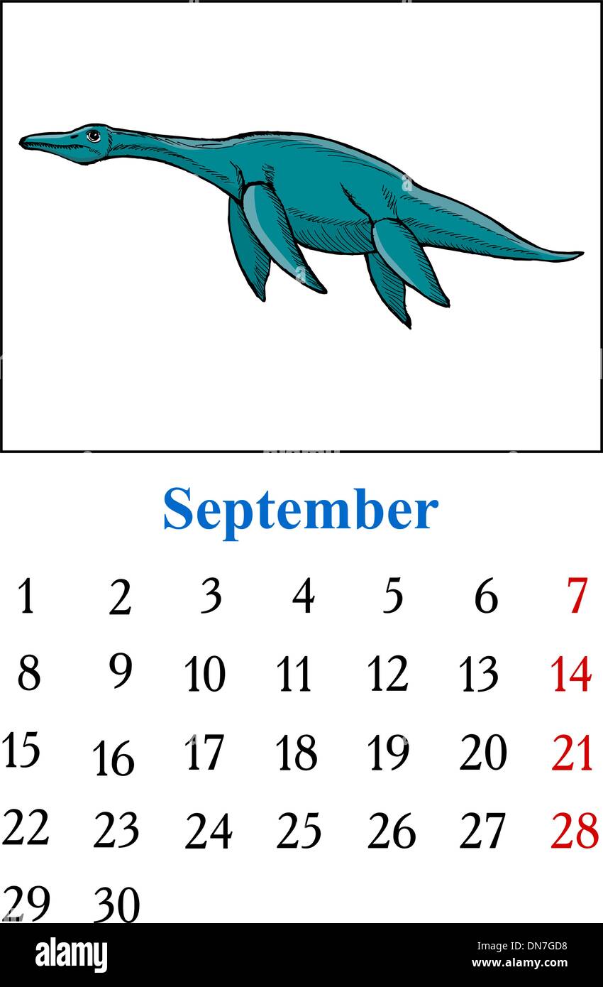 September calendar Stock-Vektorgrafiken kaufen - Alamy