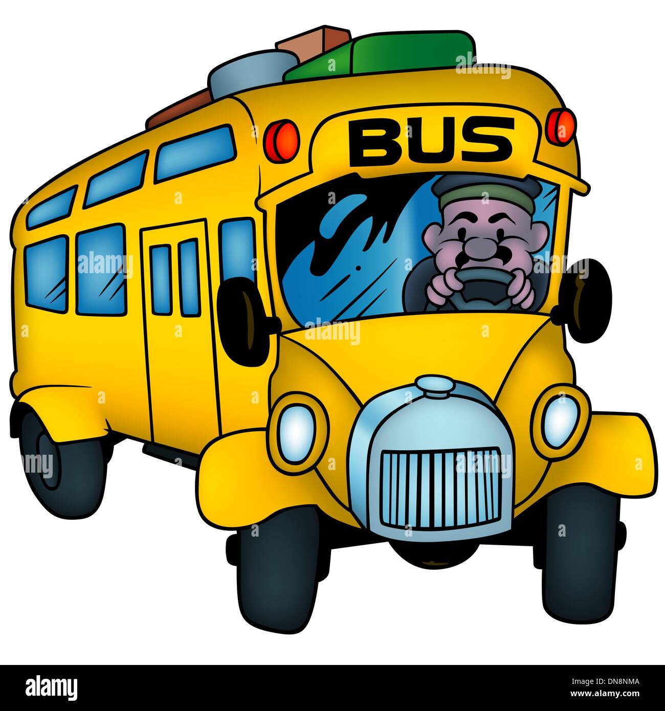 Cartoon Drawing School Bus Stockfotos und -bilder Kaufen - Alamy