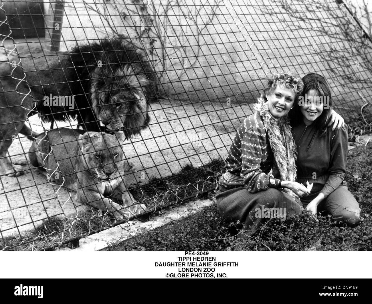 Tippi hedren und tochter melanie griffith Schwarzweiß-Stockfotos und ...