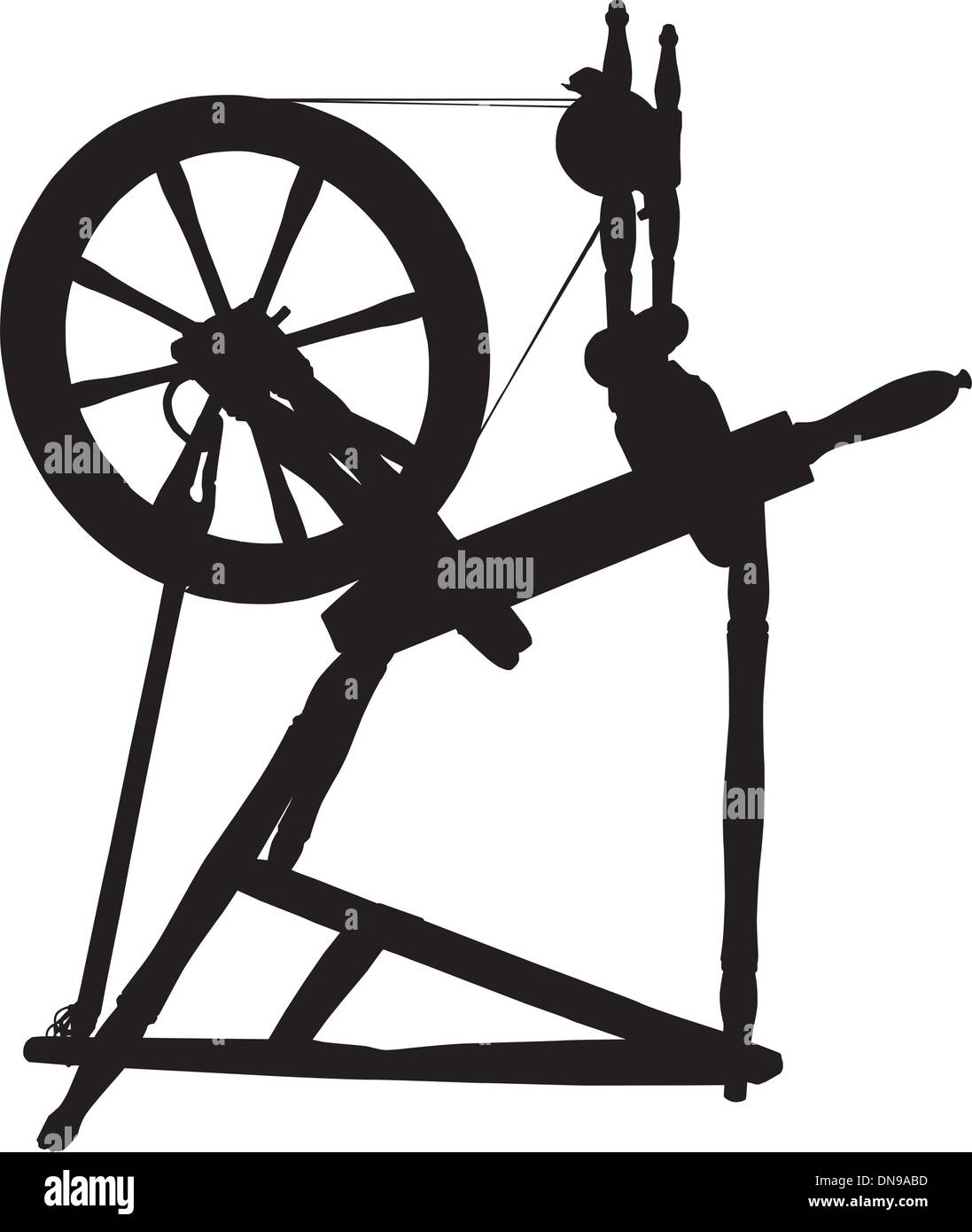 Altes spinnrad Stock-Vektorgrafiken kaufen - Alamy