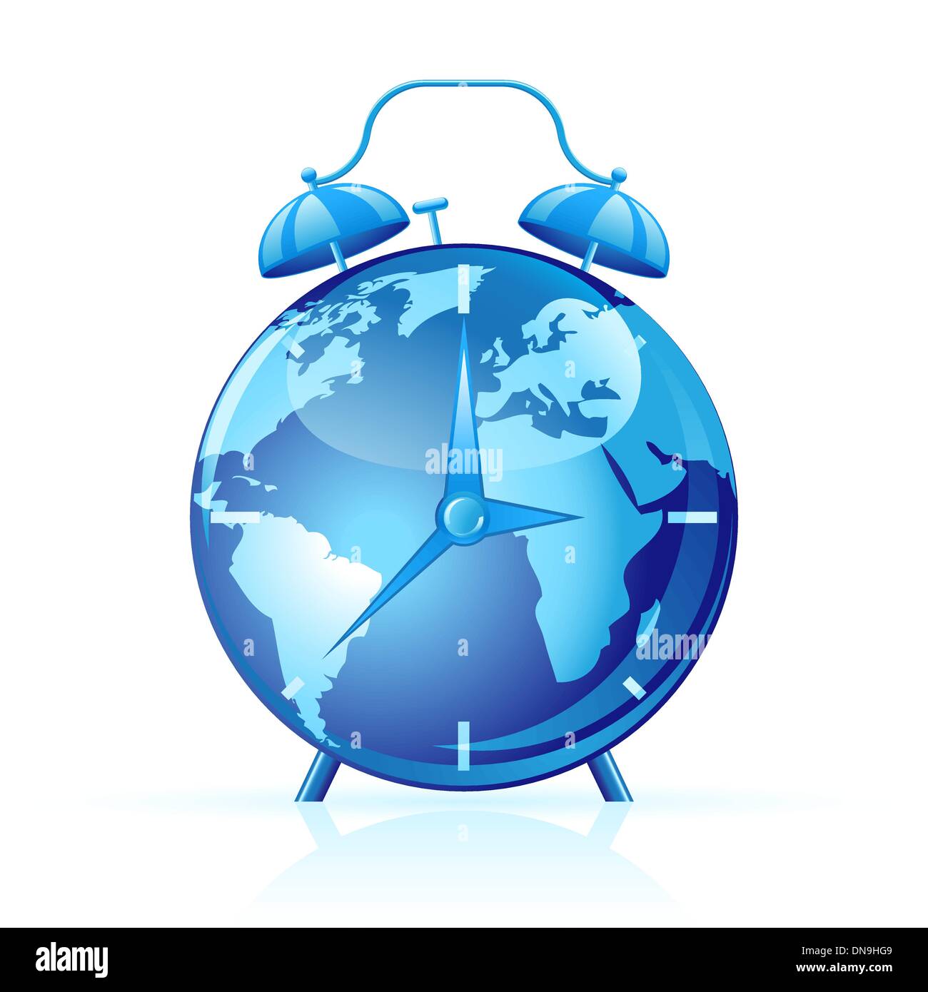 Weltkarte und uhr Stock-Vektorgrafiken kaufen - Alamy