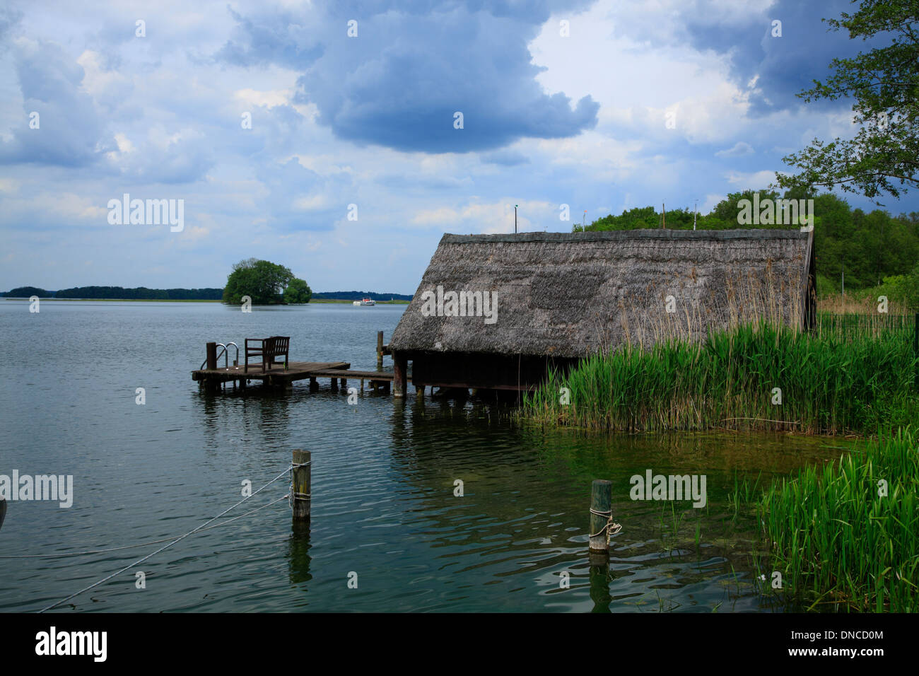 Bosau, Bootshaus am Ploener See, See Ploen, Holsteinische Schweiz ...