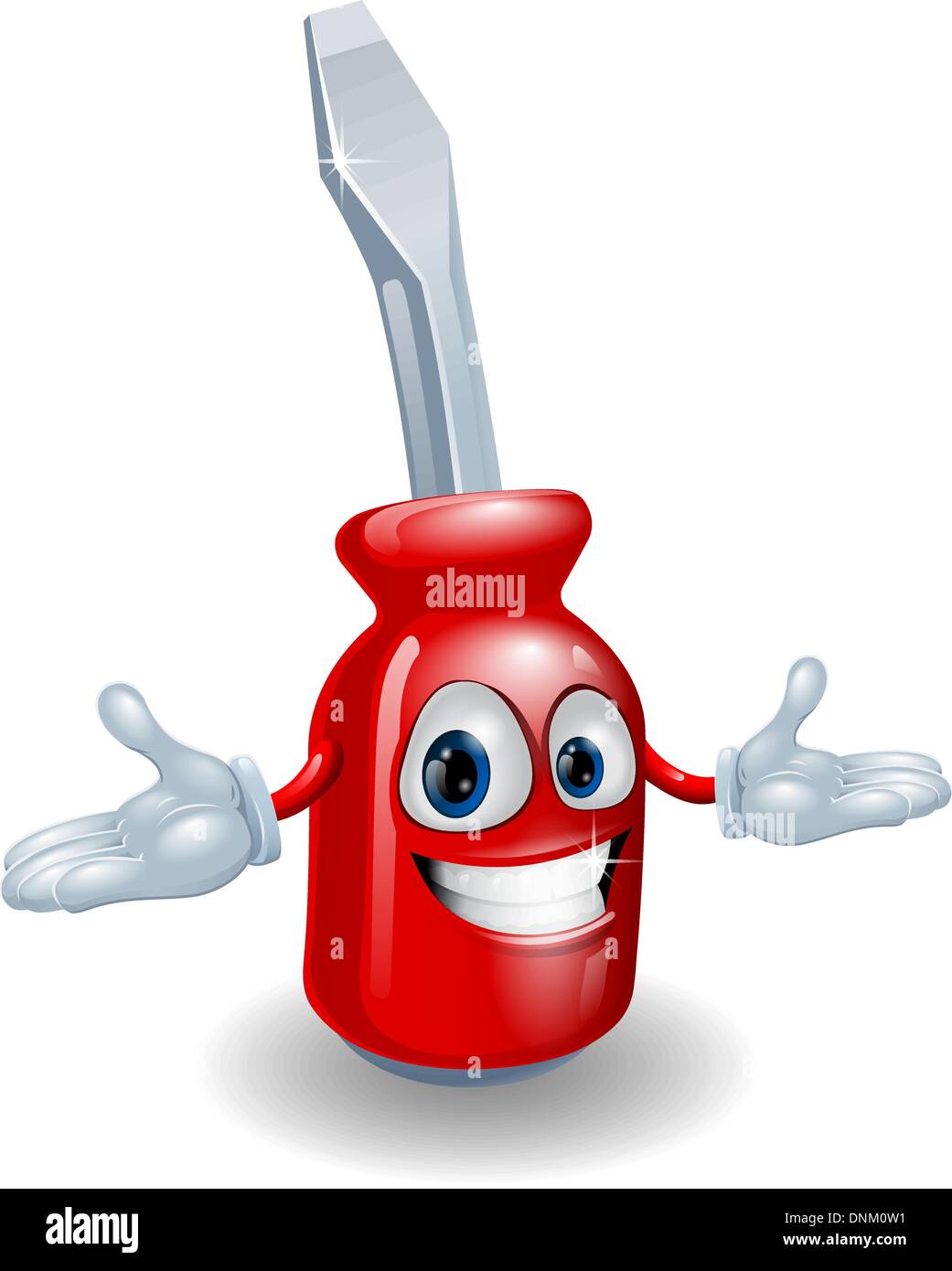 Cartoon illustration red screwdriver man -Fotos und -Bildmaterial in ...