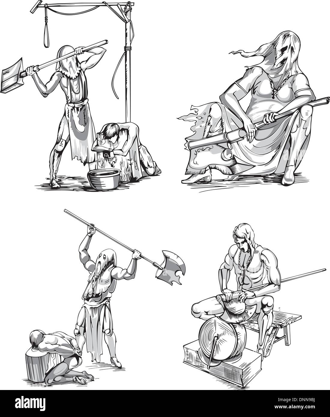 Hinrichtung henker Stock-Vektorgrafiken kaufen - Alamy