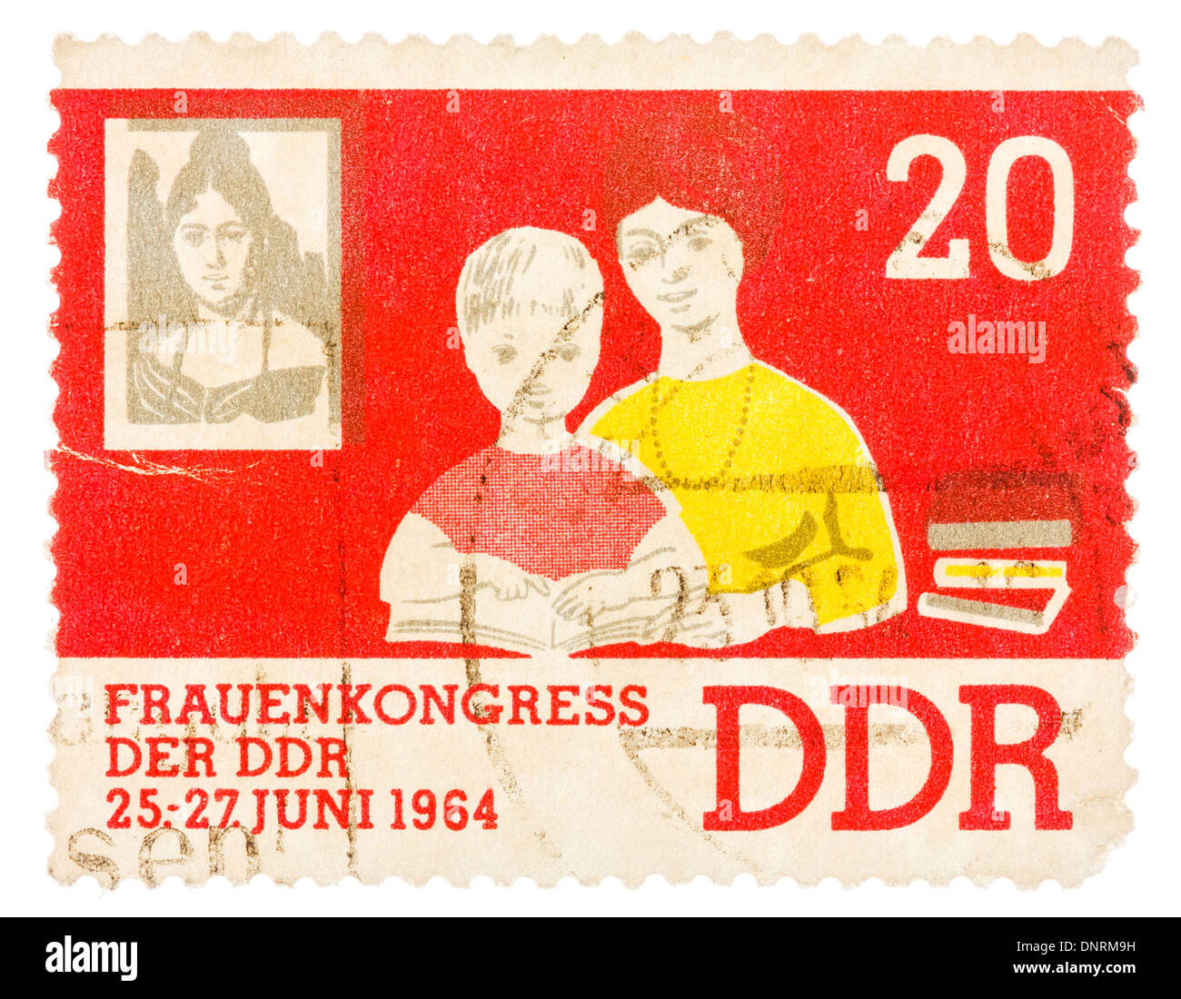 DDR - CIRCA 1964: Postkarte gedruckt in der UdSSR zeigt Frauenkongress ...