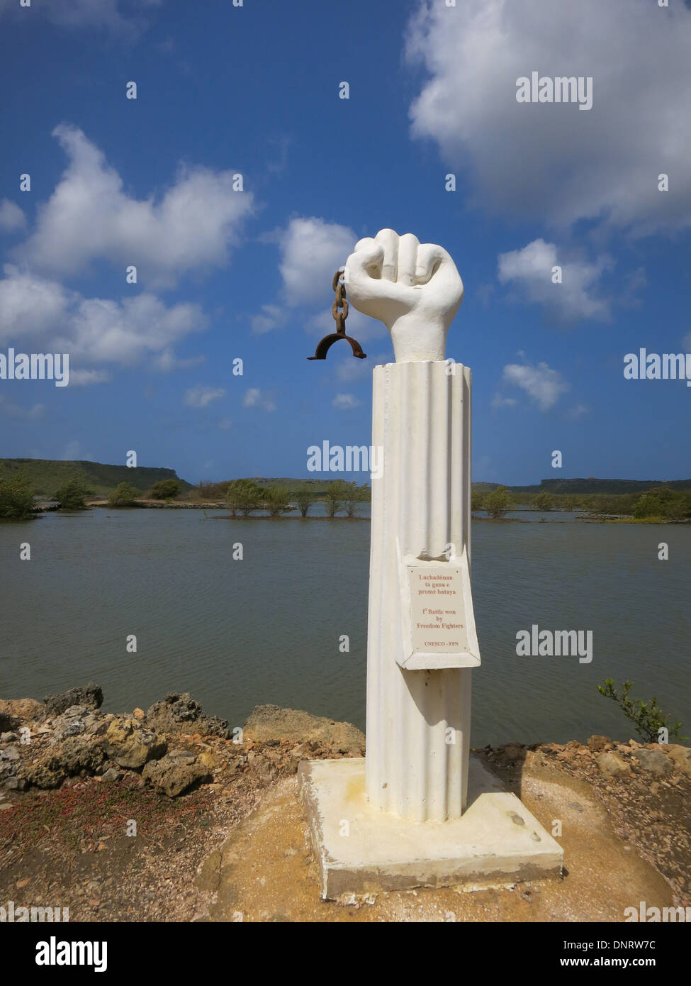 Denkmal für das Ende der Sklaverei auf der karibischen Insel Curacao ...