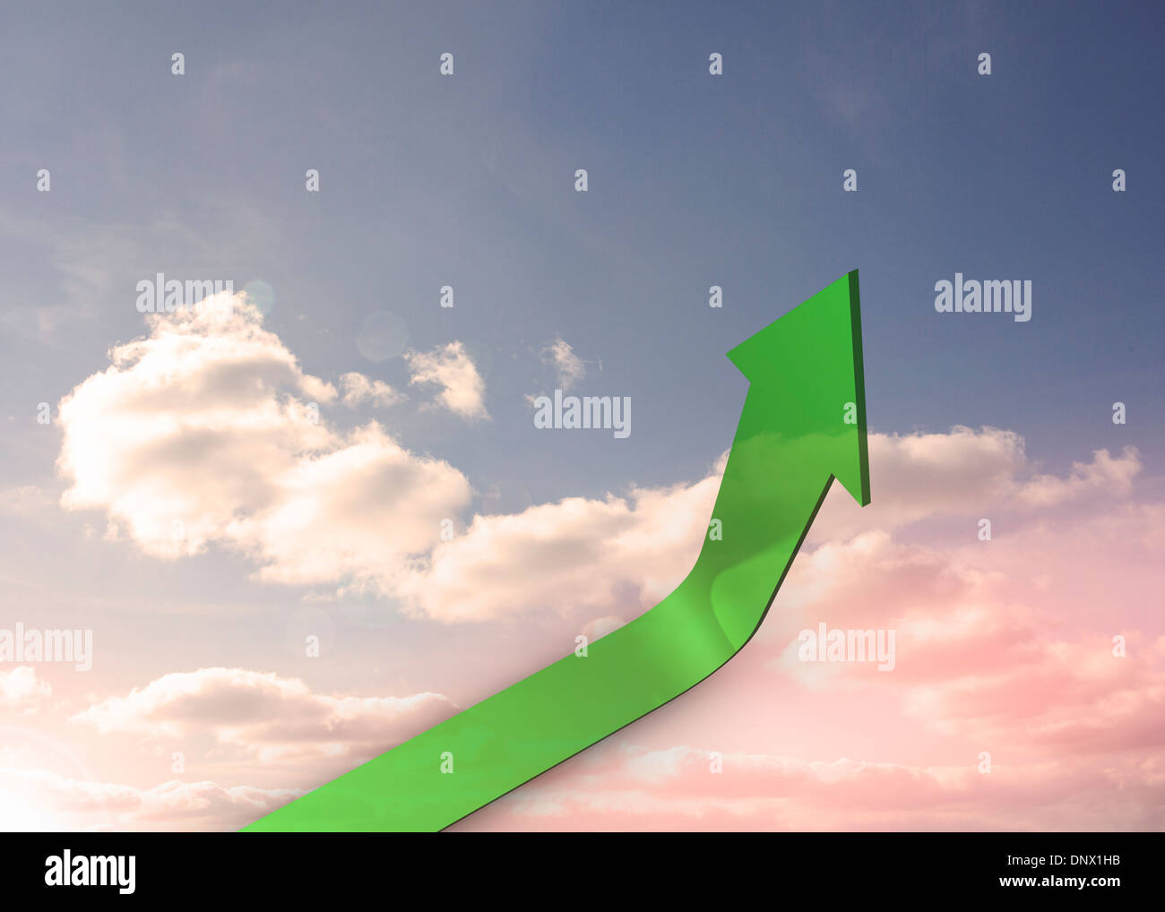 Pfeil grün gebogen -Fotos und -Bildmaterial in hoher Auflösung – Alamy