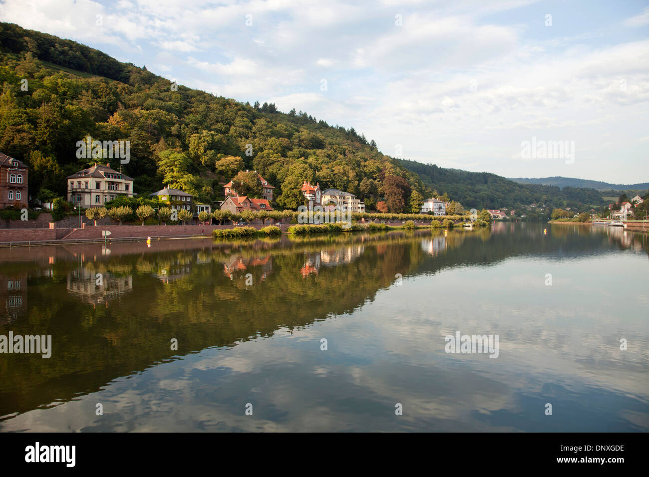Häuser und dem Neckar in Heidelberg, Baden-Württemberg, Deutschland ...