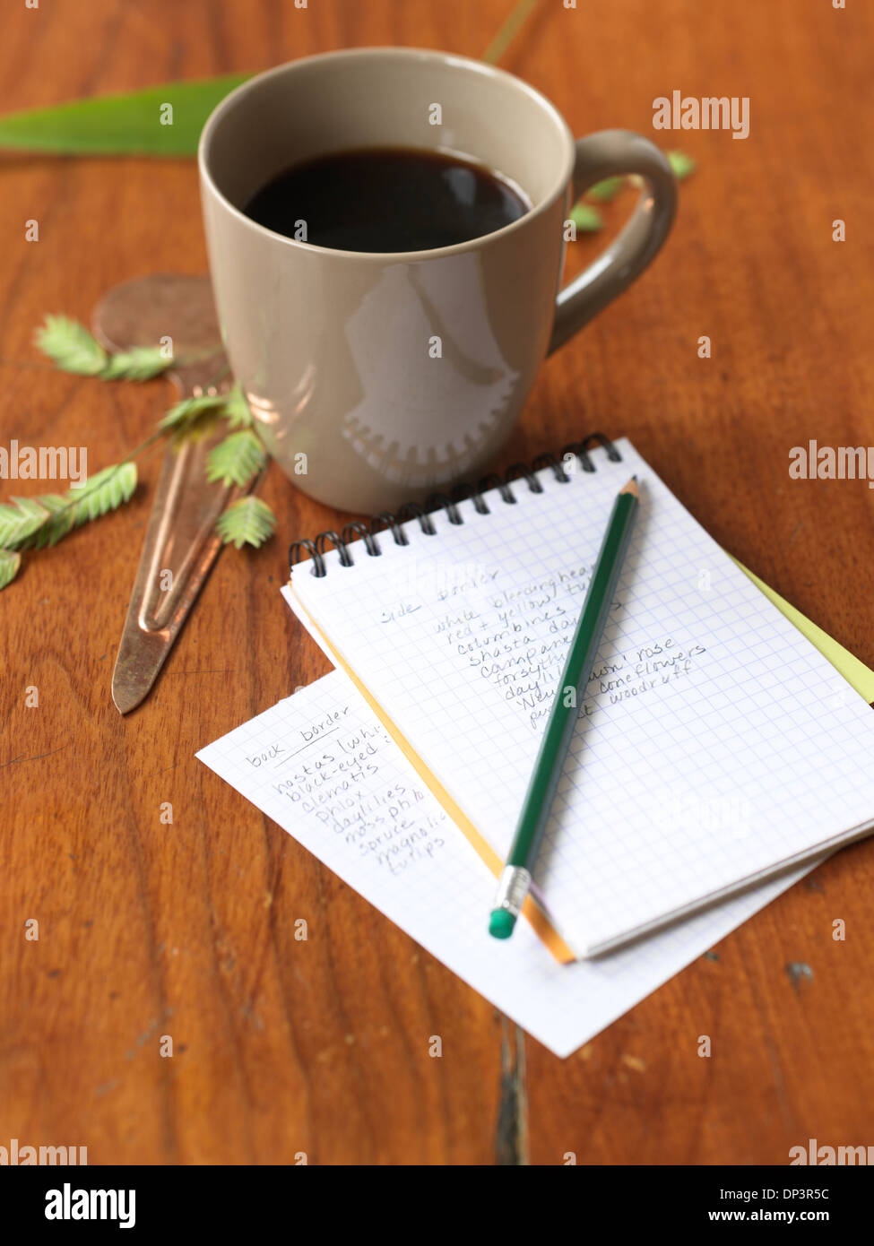 Plans for garden layout handwritten -Fotos und -Bildmaterial in hoher ...