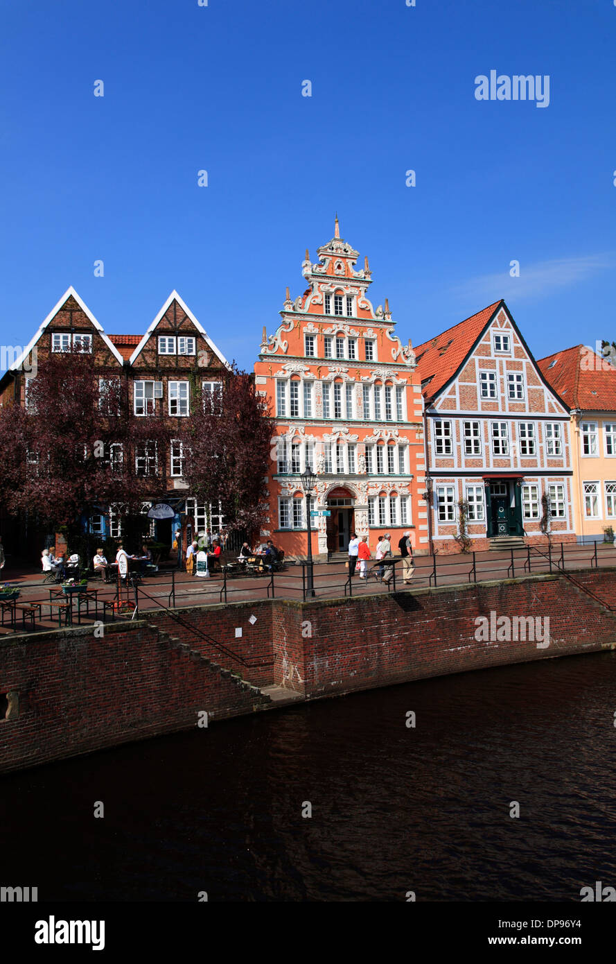 Alten Hafen in Stade, Altes Land, Niedersachsen, Deutschland, Europa ...