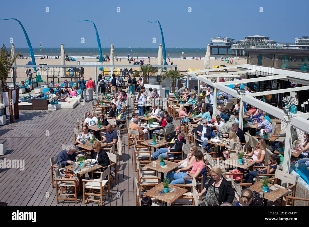 Beach Club Café Restaurant in Scheveningen Gegend an der Nordsee in den ...