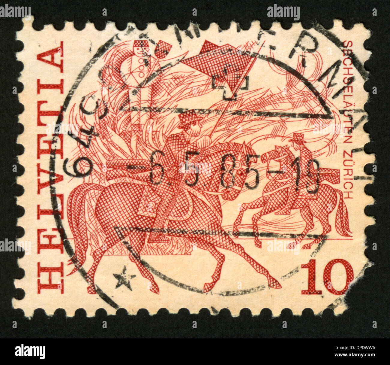 Schweiz, Helvetia, Briefmarke, post markieren, Stempel, Poststempel ...