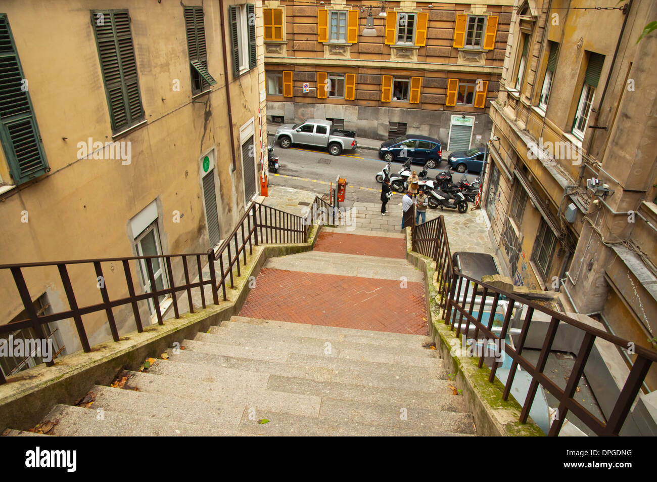 Scalinata di San Gerolamo Treppen zentrale Genua Ligurien Italien ...