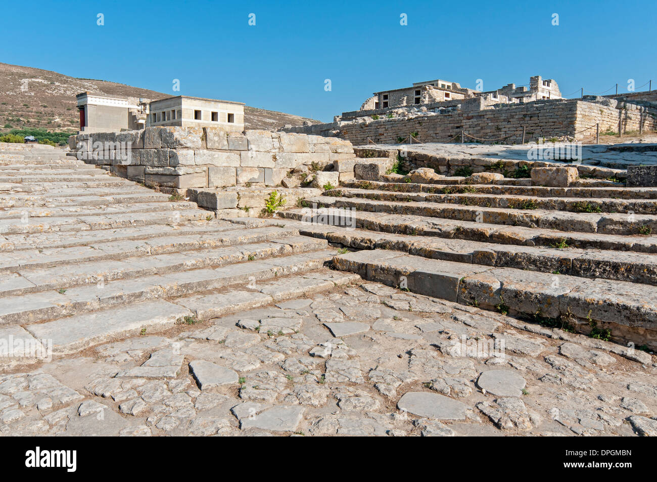 Antike Theater im Palast von Knossos, Heraklion, Kreta, Griechenland ...