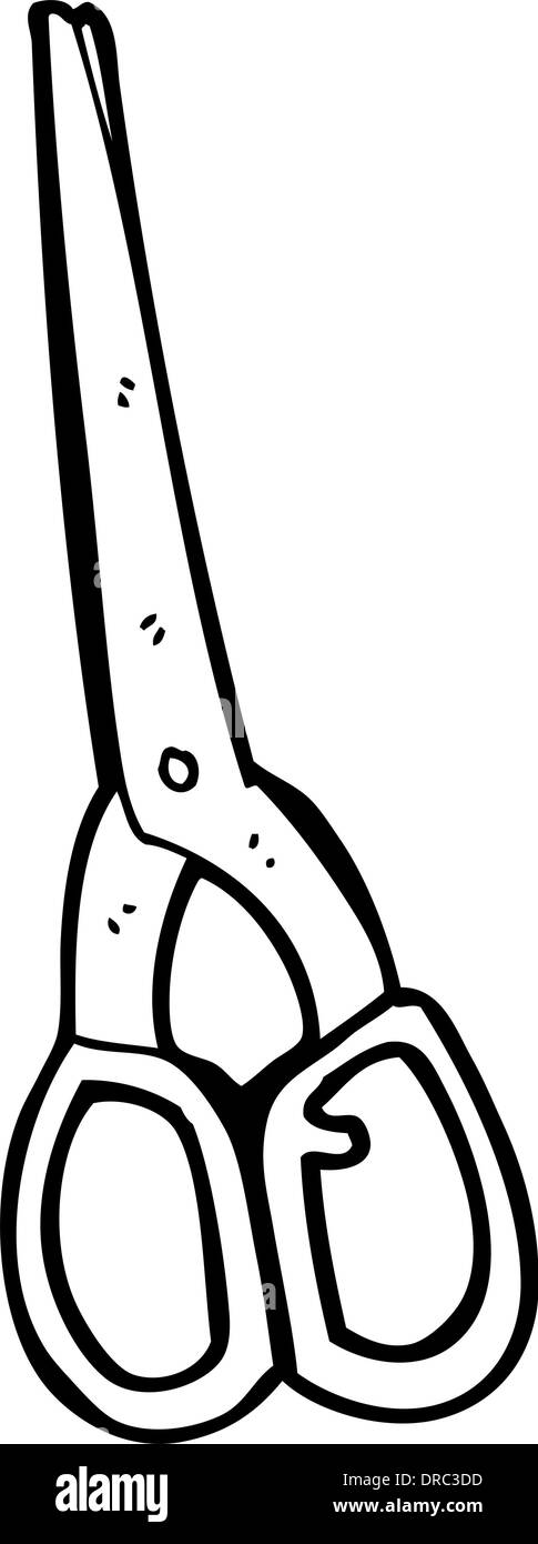 Cartoon illustration funny scissors Schwarzweiß-Stockfotos und -bilder ...