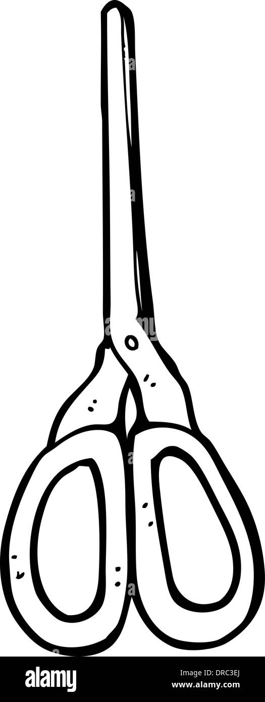 Cartoon illustration funny scissors Schwarzweiß-Stockfotos und -bilder ...